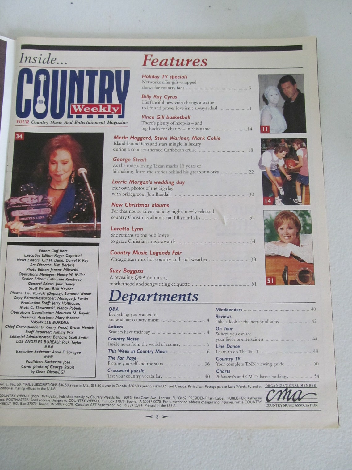 George Strait Magazine Country Music Weekly Magazine George - Etsy