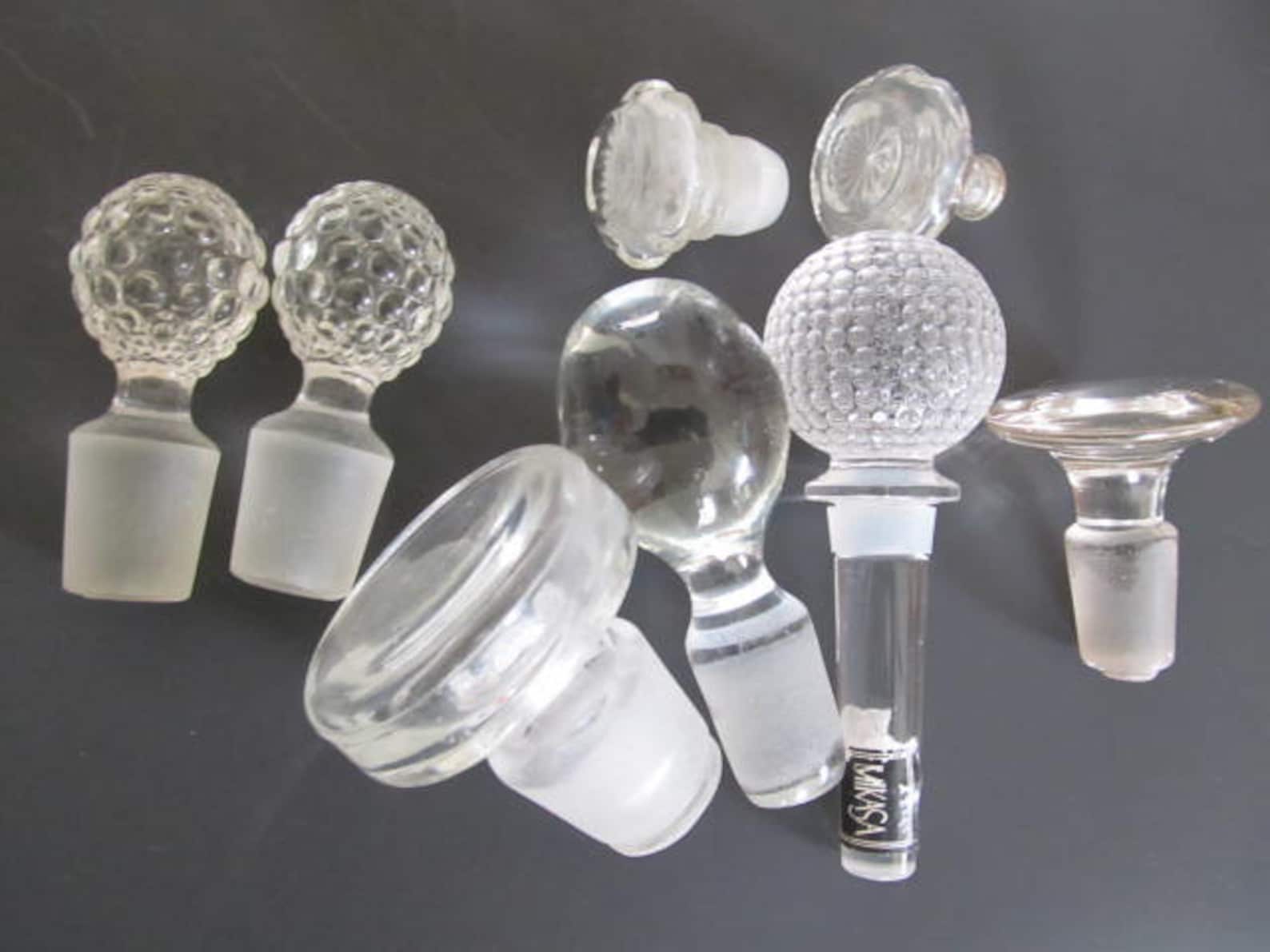 Large Solid Crystal Mushroom Decanter Bottle Stoppers Glass - Etsy