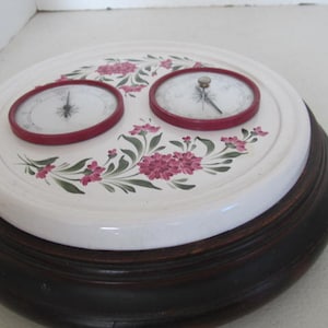 Porcelain Table Top Thermometer Weather Barometer Office Desk Decor ...