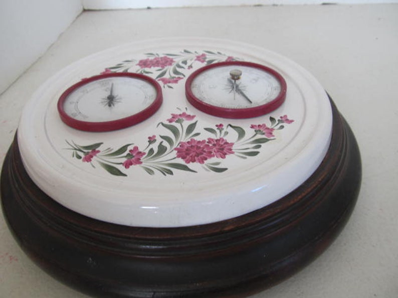 Porcelain Table Top Thermometer Weather Barometer Office Desk - Etsy