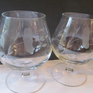 Set of 4 Princess House Crystal Heritage Pattern Brandy Glass 404 ...