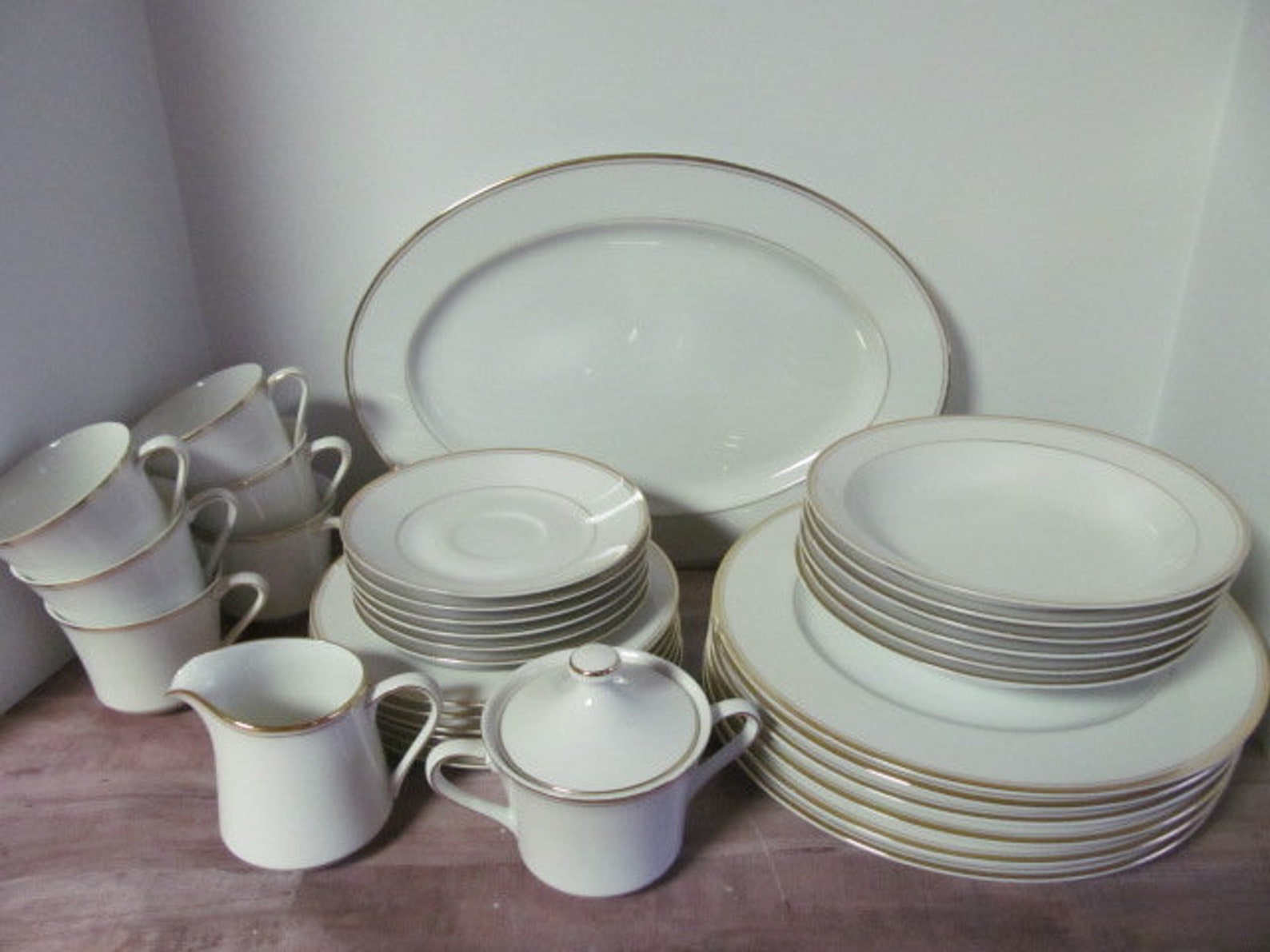 Replacement China Crown Empire Fine China Regent Pattern White With ...