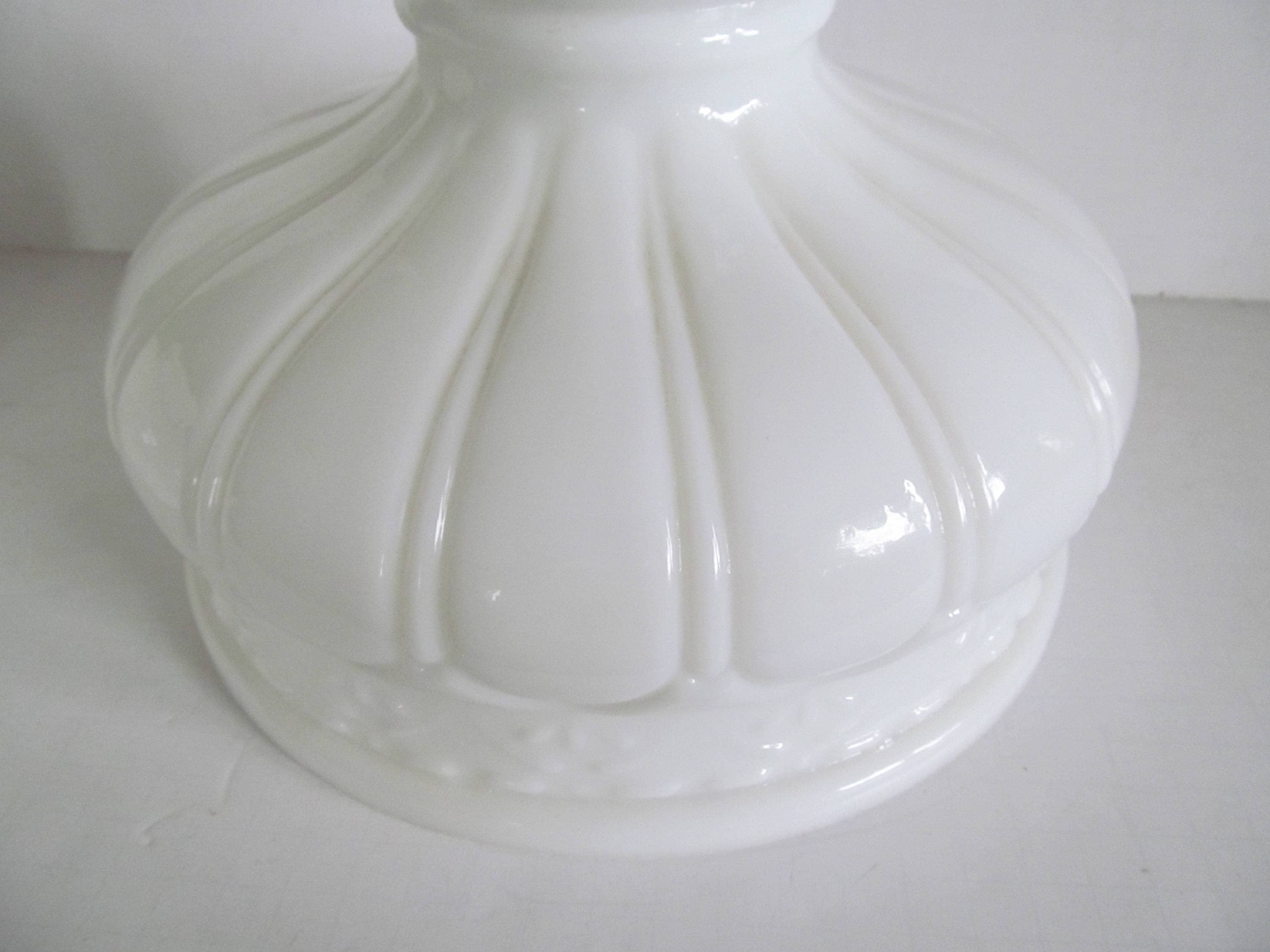 Art Deco Glass Lamp Shades Pure White Lamp Shade Ceiling Lamp | Etsy