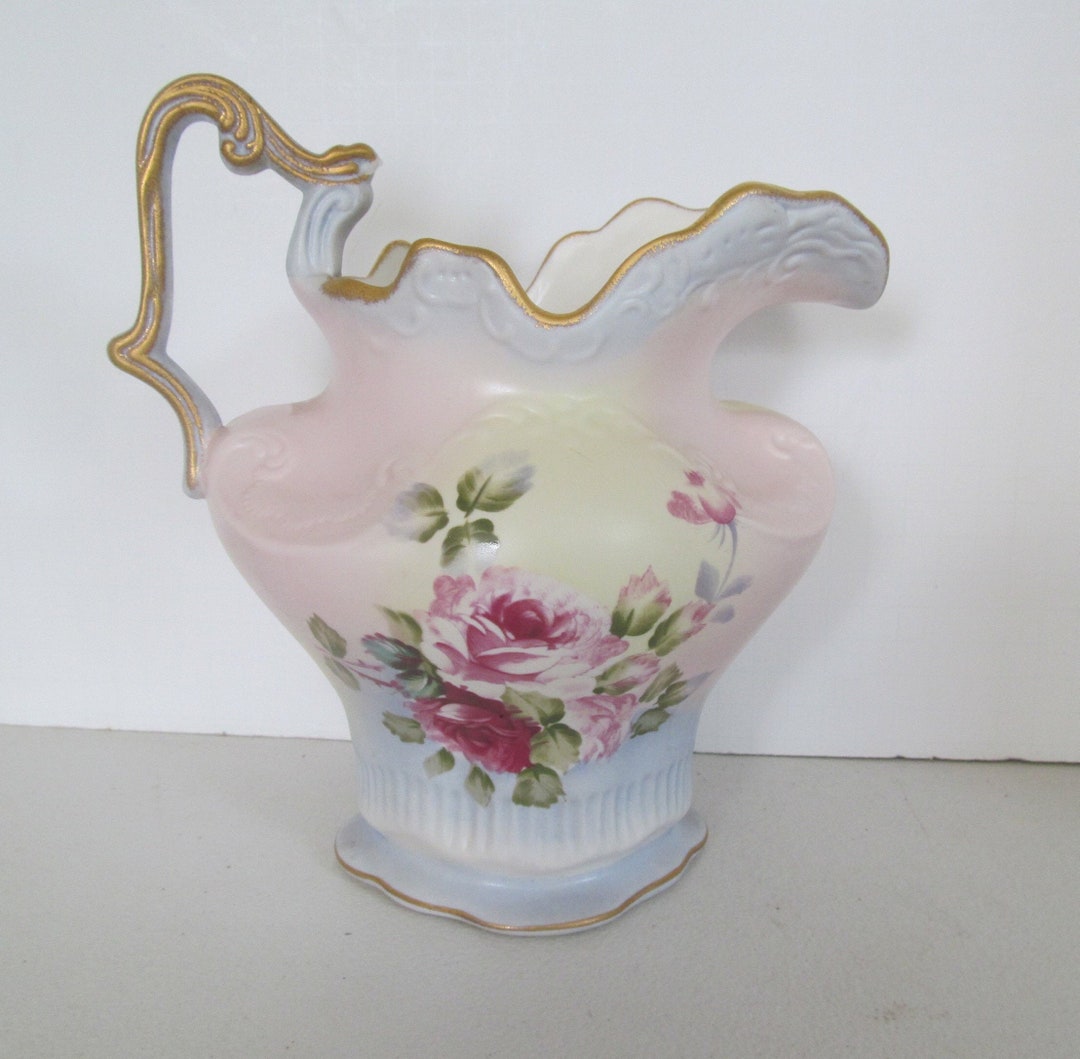 A Rare Beauty Antique Victorian Pitcher Water Pitcher Bathroom Decor ...