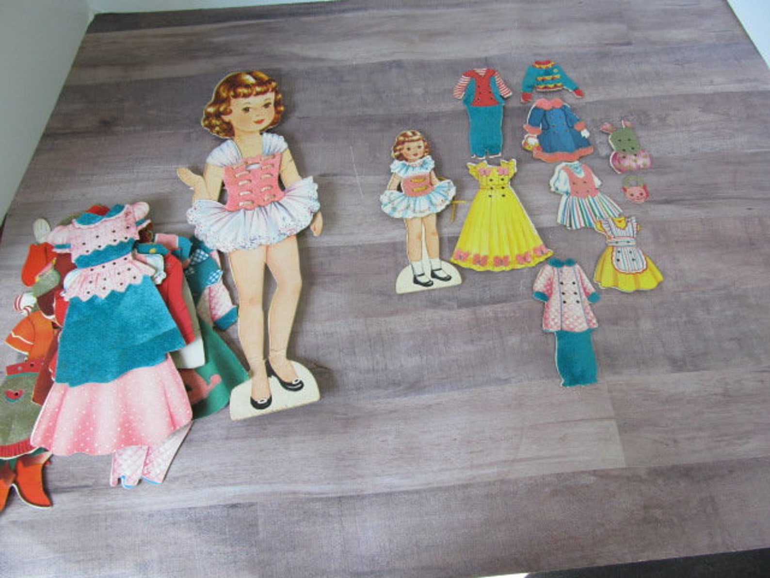 Vintage Paper Dolls and Costumes Pixie Elf Clothing Flocked - Etsy