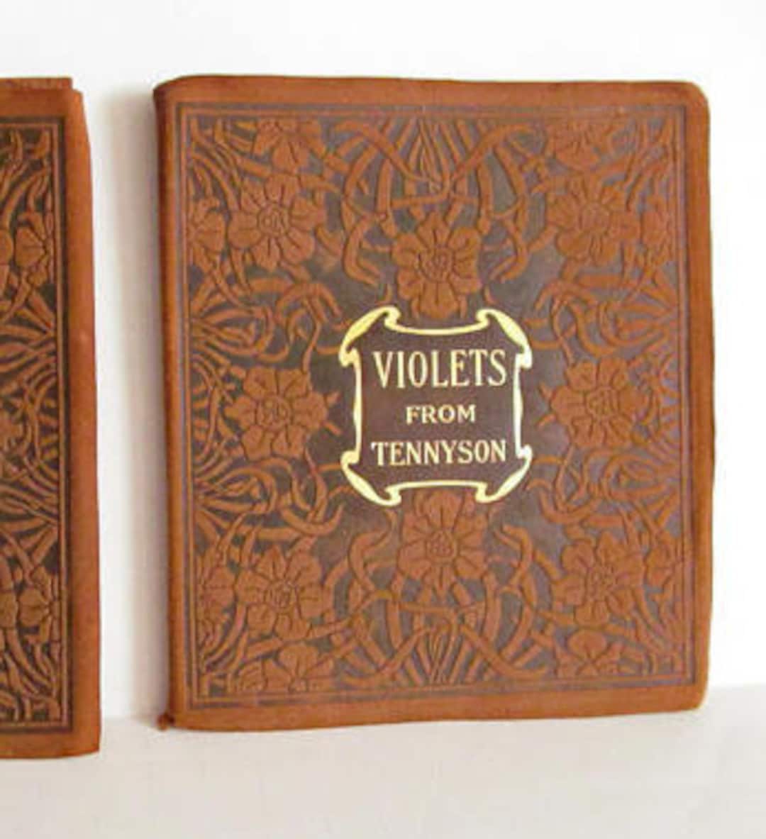 Violets From Tennyson 1898 Antique Leather Books Rare Victorian Antique ...