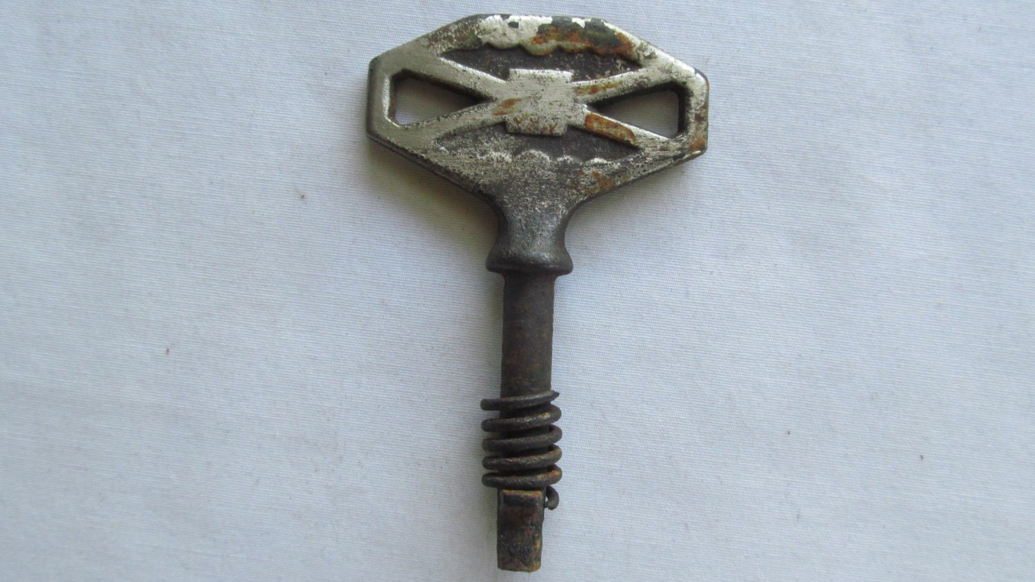 Rusty Antique Key Large Wind up Clock Key With Rusty Spring - Etsy