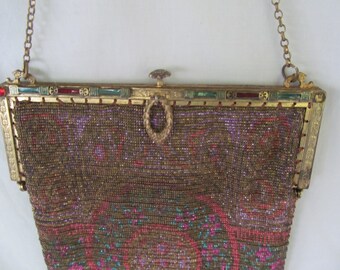 Antique Beaded Purse - Etsy