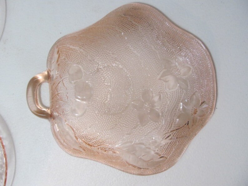 Pink Depression Glass Tiara Sandwich Glass Nut Dish Candy Dish - Etsy