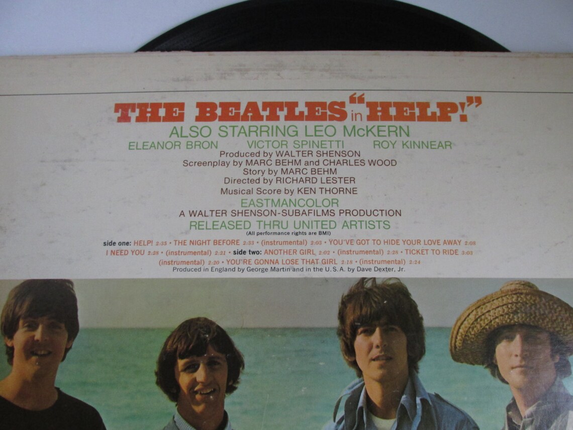 The Beatles HELP Vinyl Album the Beatles Record Motion Picture - Etsy
