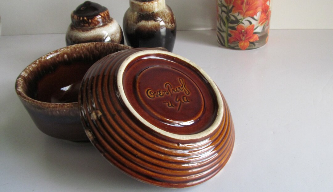 Beehive Pottery Brown Drip Mccoy Pottery Bowl USA Pottery Bowl Beehive ...