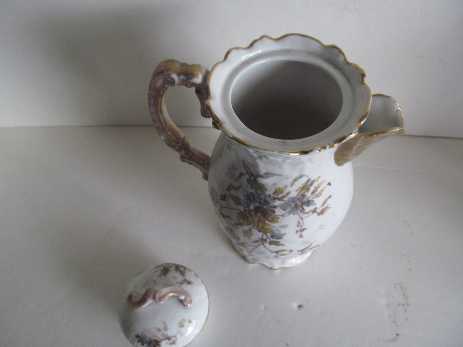 Beautiful Antique Limoges Chocolate Pot Blue Tea Pot Limoges Hand ...