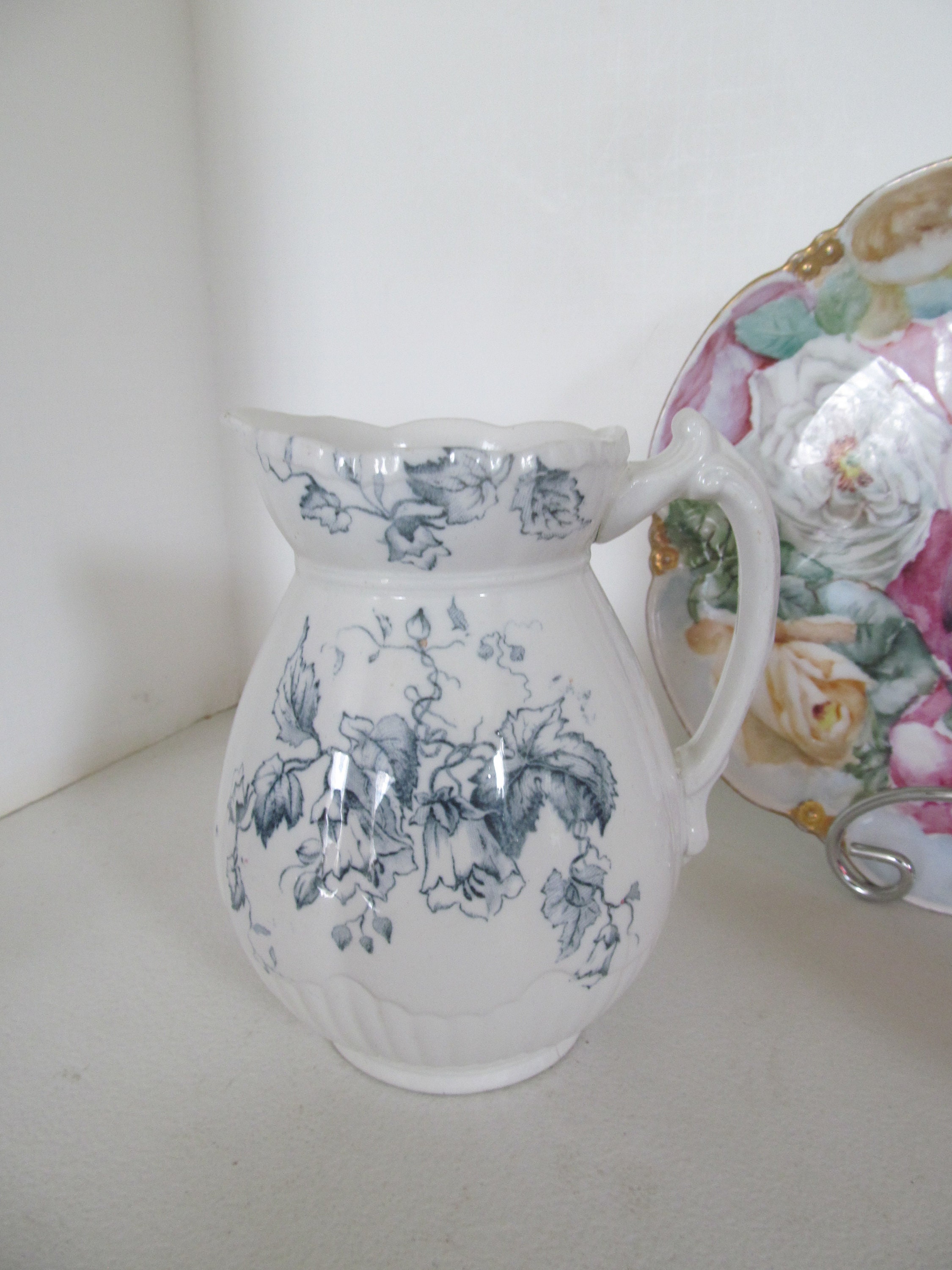 Beautiful Blue and White Pitcher Blue Transferware Pitcher | Etsy