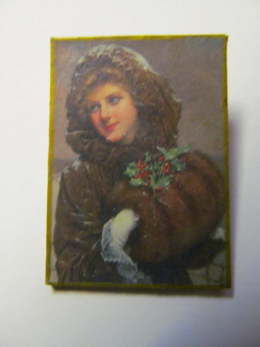 Holiday Edwardian Brooch Victorian Lady Portrait Victorian Brooch Holly ...