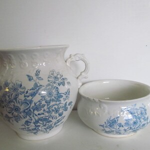 Lt Blue Chamber Pot and Slop Bucket Wheeling Pottery Chamber Pot ...