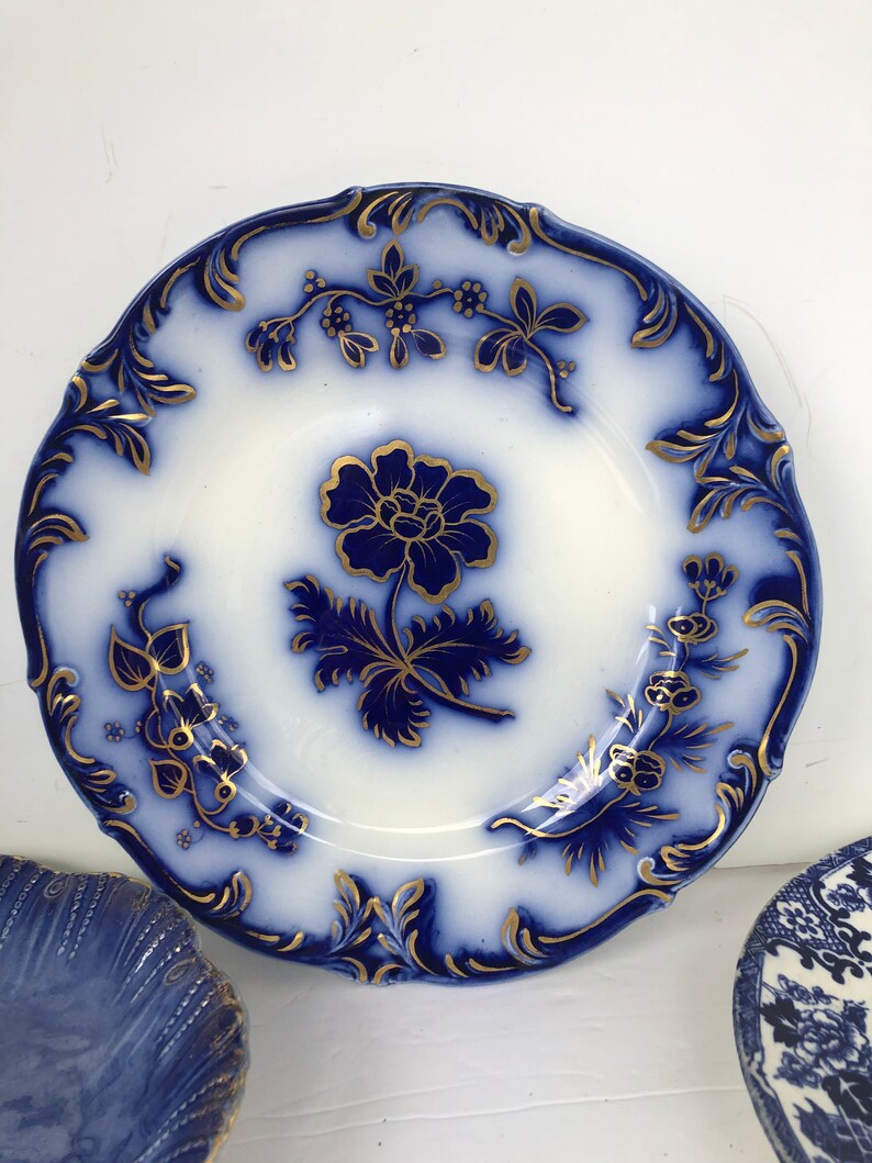 Stunning Flow Blue Plates for Walls Flow Blue Dinner Plates - Etsy