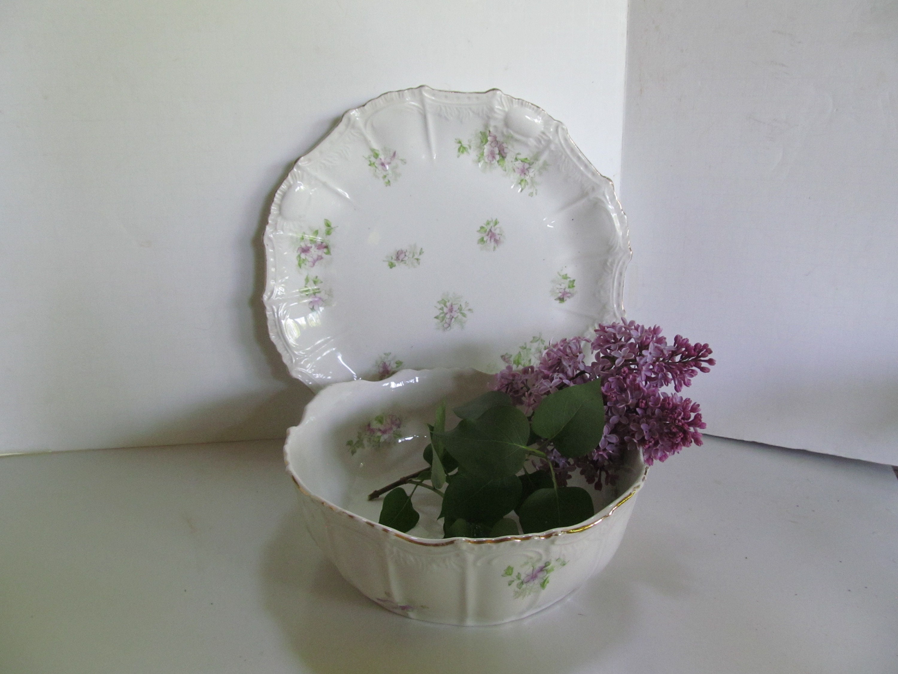 Wedding Serving Set Platter and Bowl Warwick China Porcelain Platter ...