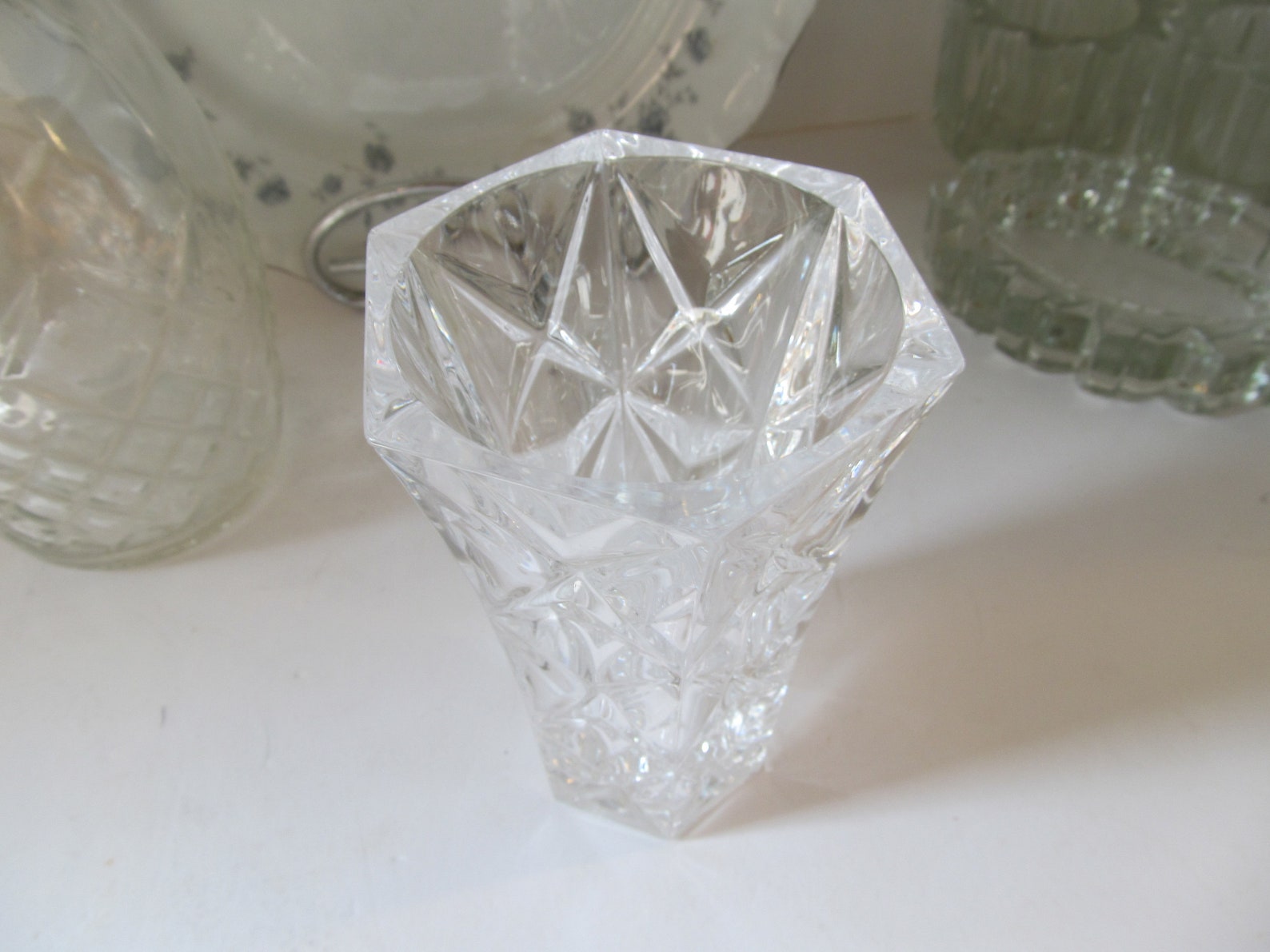 MCM Atomic Design Vase Large Crystal Vase Lead Crystal Star - Etsy
