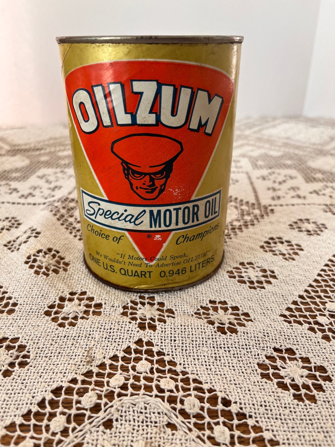 Oilzum Oil Cans Special Motor Oil Vintage Oil Can Motorcycle ...