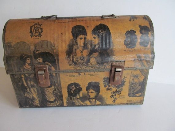 Dome Top Lunch Box Lunch Box Metal Lunch Pail Victorian Lady - Etsy