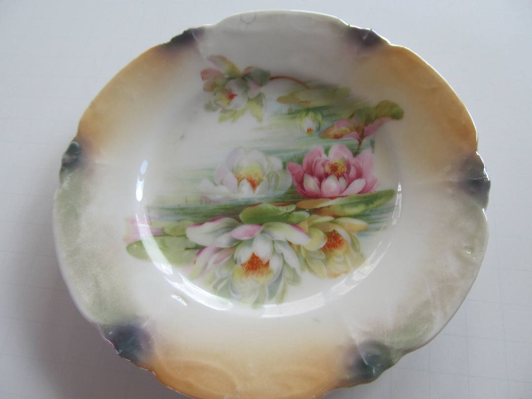 Blue Lusterware Plate Leuchtenberg Germany Sky Blue Decor Lusterware ...
