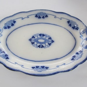 Grindley Lorne Flow Blue Platter Serving Platter Shamrock Platters Blue ...