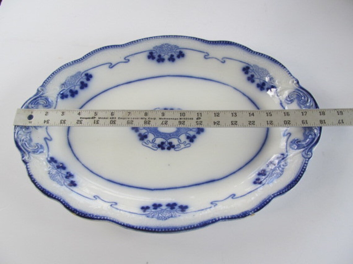 Lorne Grindley Flow Blue Replacement China Serving Platter Shamrock ...