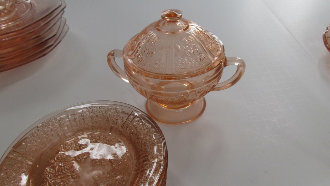 Platter Sharon Pattern Lovely Vintage Pink Depression Glass - Etsy
