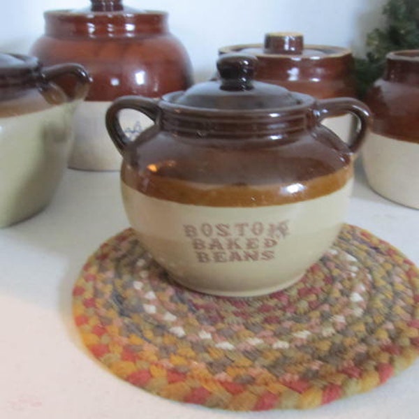 Stoneware Bean Pot - Etsy