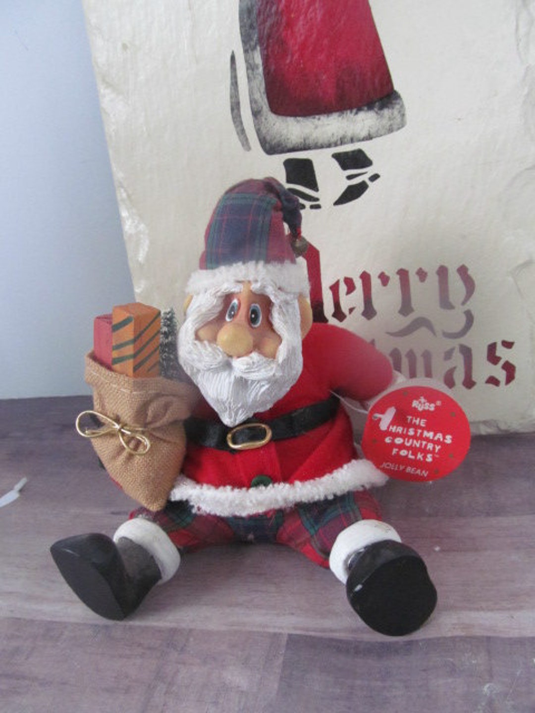Russ Jolly Bean Whimsical Santa Clause Jolly Old St Nick - Etsy