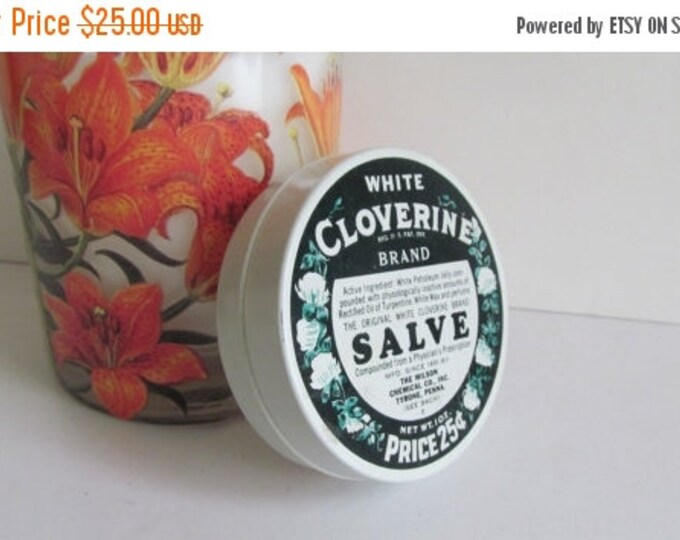 SALE 1930s Pristine Advertising Tin Apothecary Cloverine Salve - Etsy