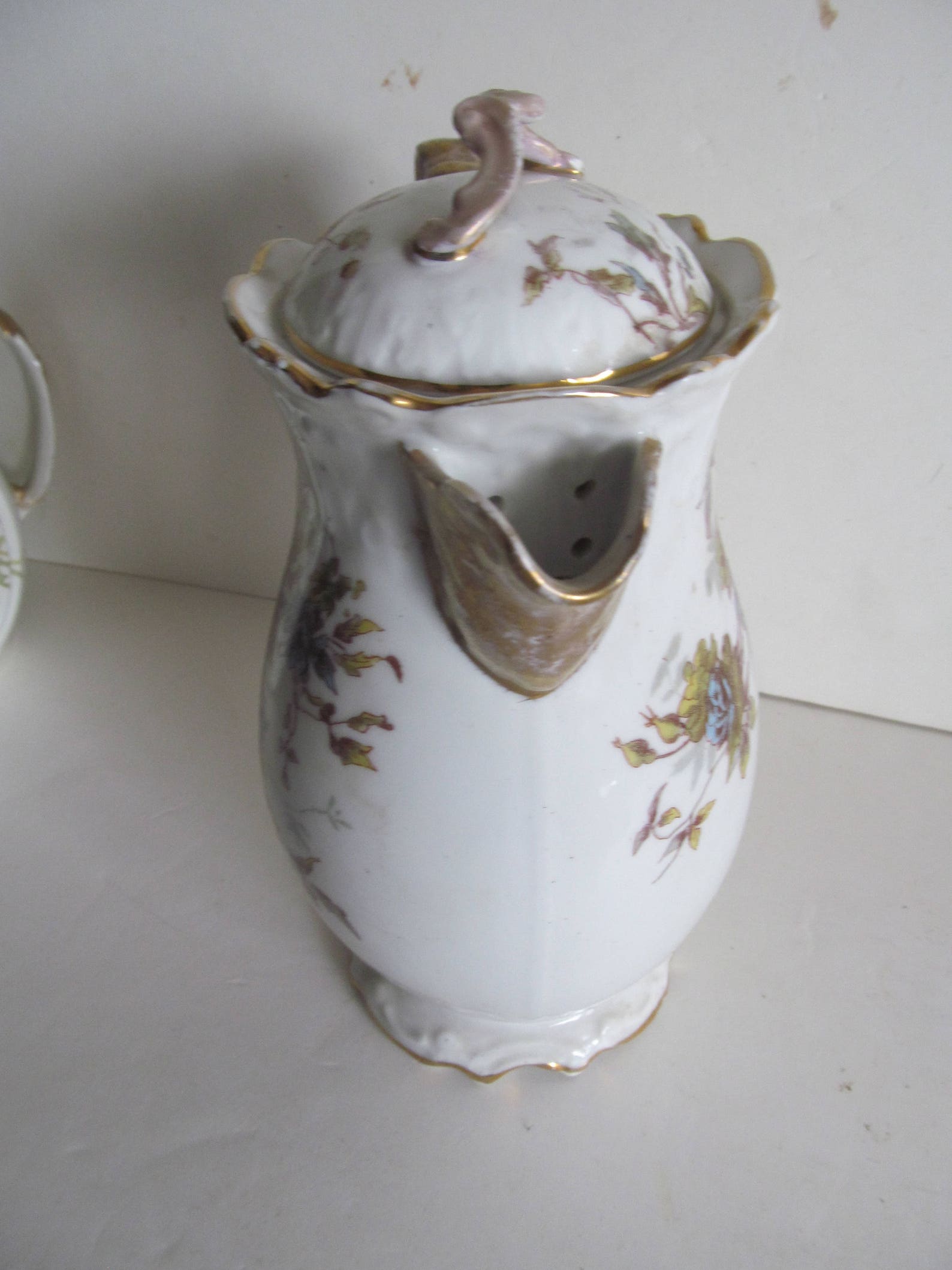 Beautiful Antique Limoges Chocolate Pot Blue Tea Pot Limoges Hand ...