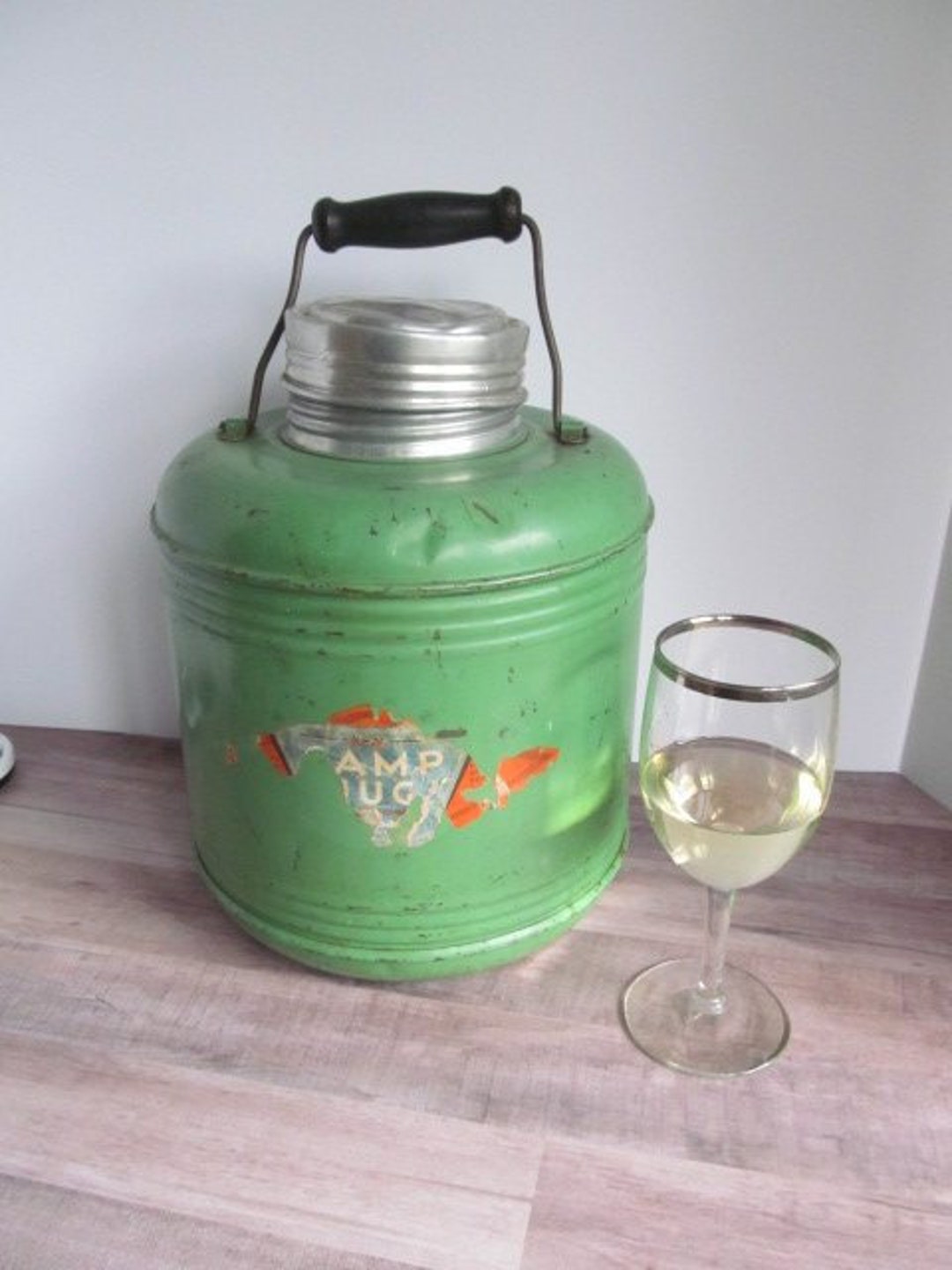 Picnic Jug Jadeite Kitchen Decor Vintage Camp Jug Bar Decor Art Deco ...