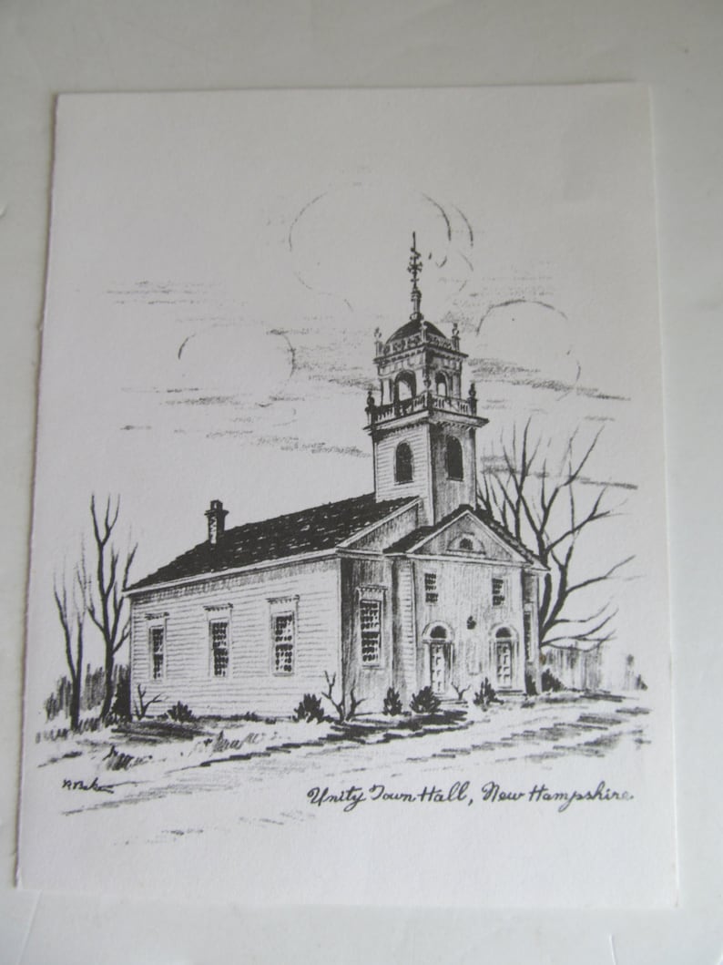 Unity New Hampshire Paper Ephemera Unity Town Hall Unity NH - Etsy