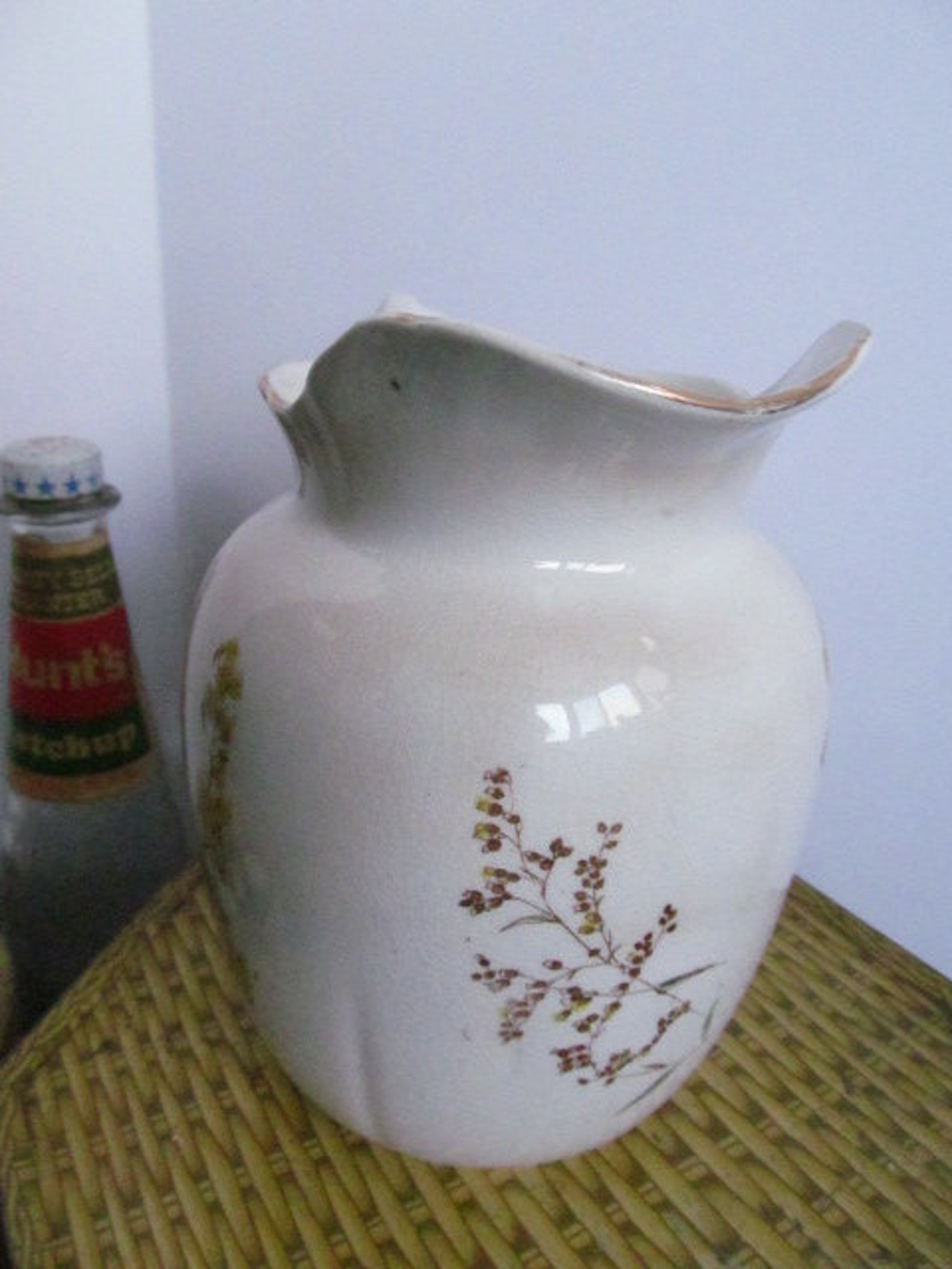 Golden Rod Rare Antique Victorian Pitcher Water Pitcher Rare - Etsy