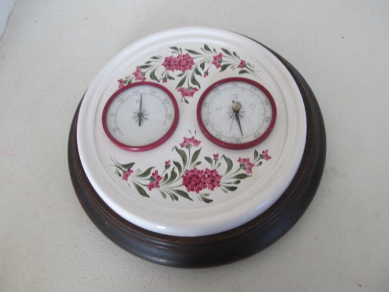 Porcelain Table Top Thermometer Weather Barometer Office Desk - Etsy