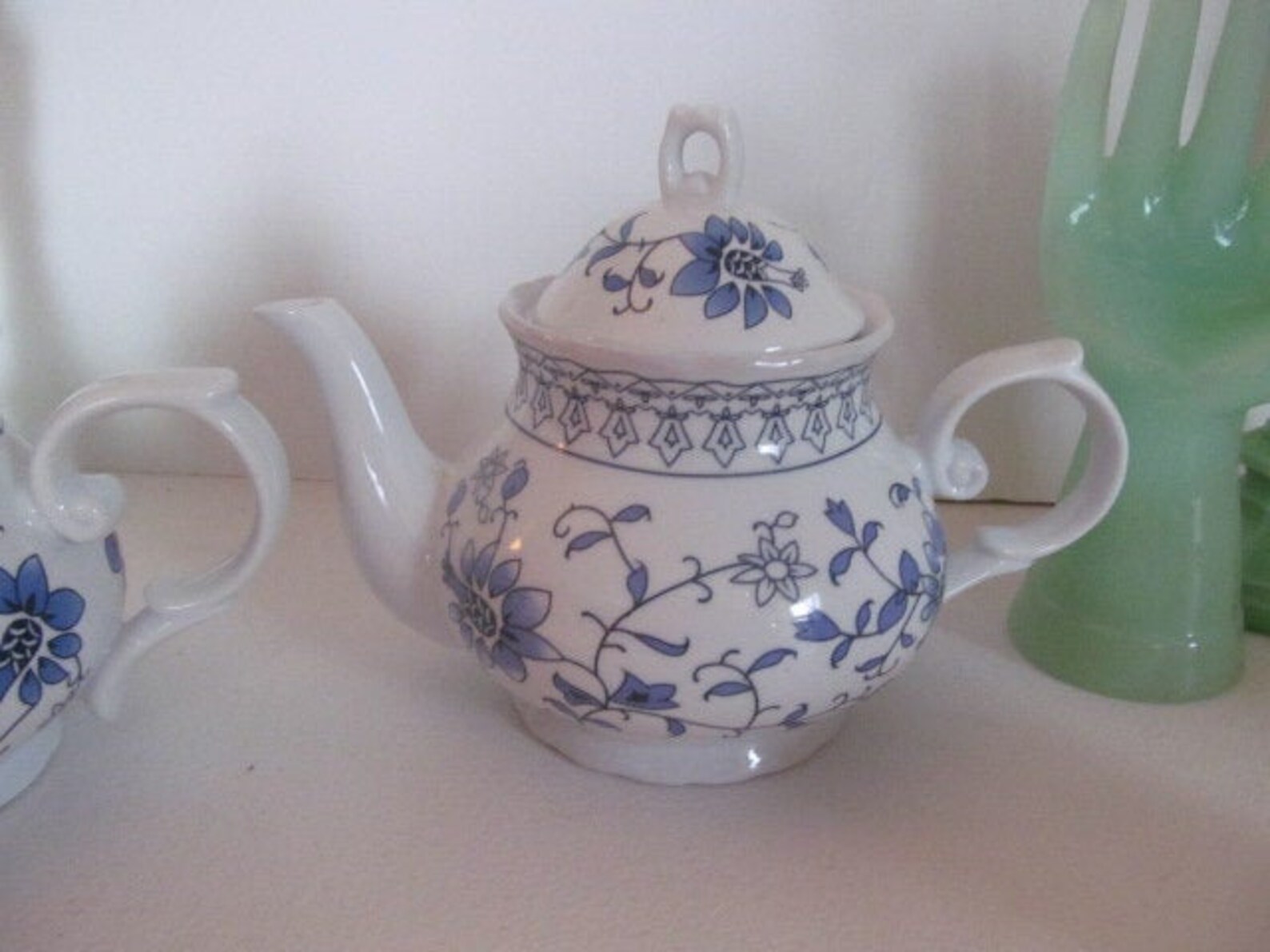 Blue and White Teapot Very Heavy Teapot with Lid Fancy | Etsy