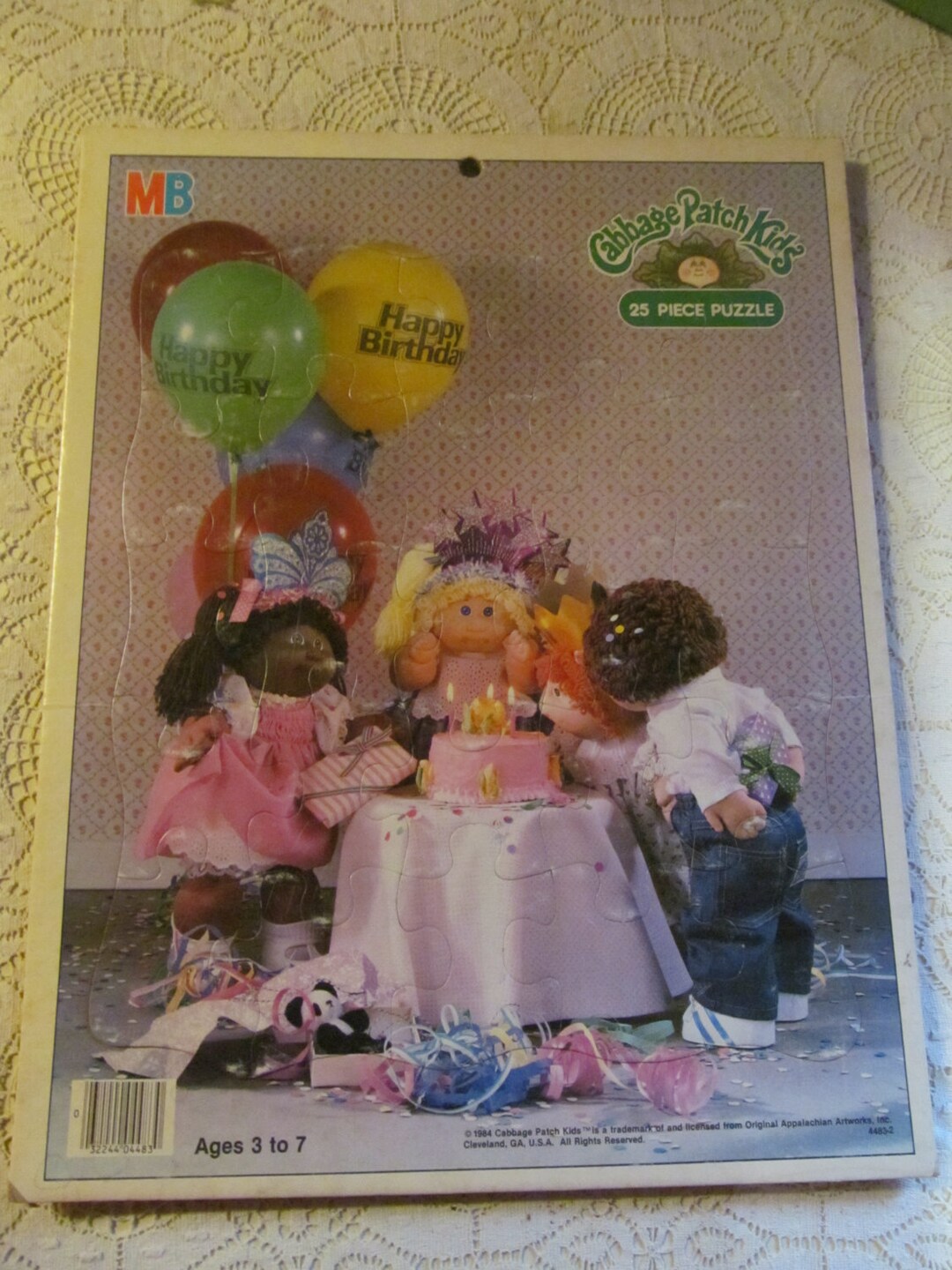 Cabbage Patch Birthday Party Childrens Puzzle 1984 CPK Dolls Cabbage ...