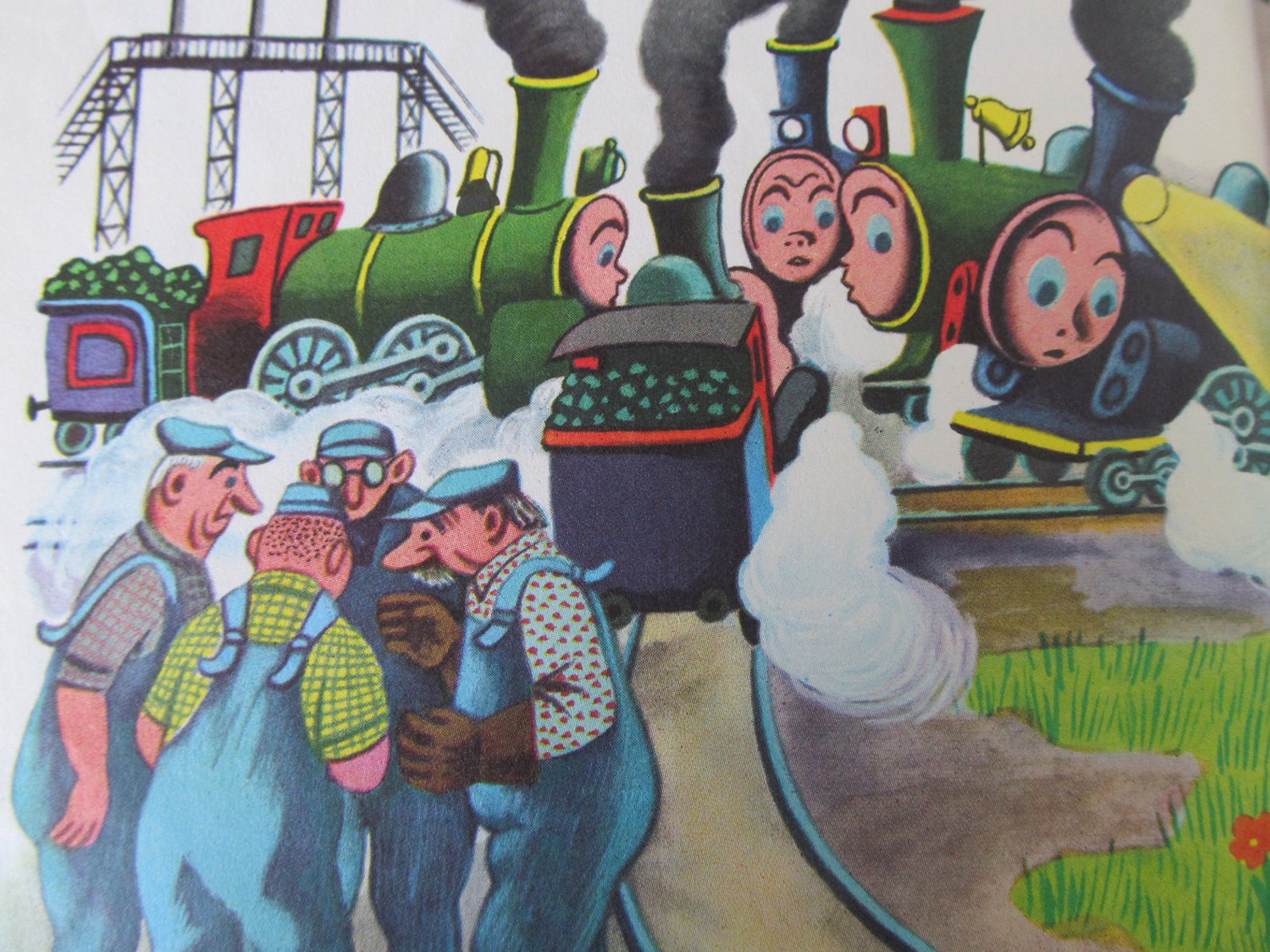 1975 TOOTLE Choo Choo Train Track Little Golden Book Beautiful ...