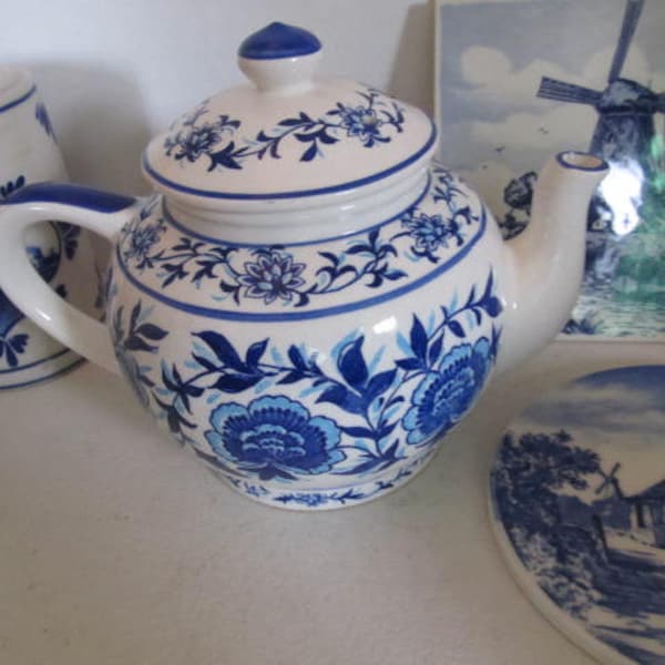 Blue Teapot - Etsy