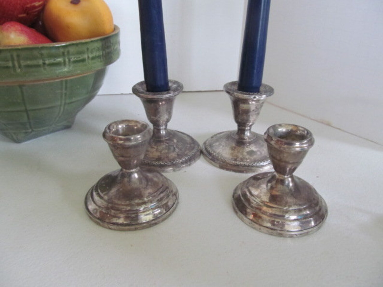 2 Sterling Silver Candlestick Holders Vintage candlestick | Etsy