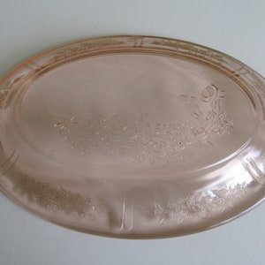 Platter Sharon Pattern Lovely Vintage Pink Depression Glass - Etsy