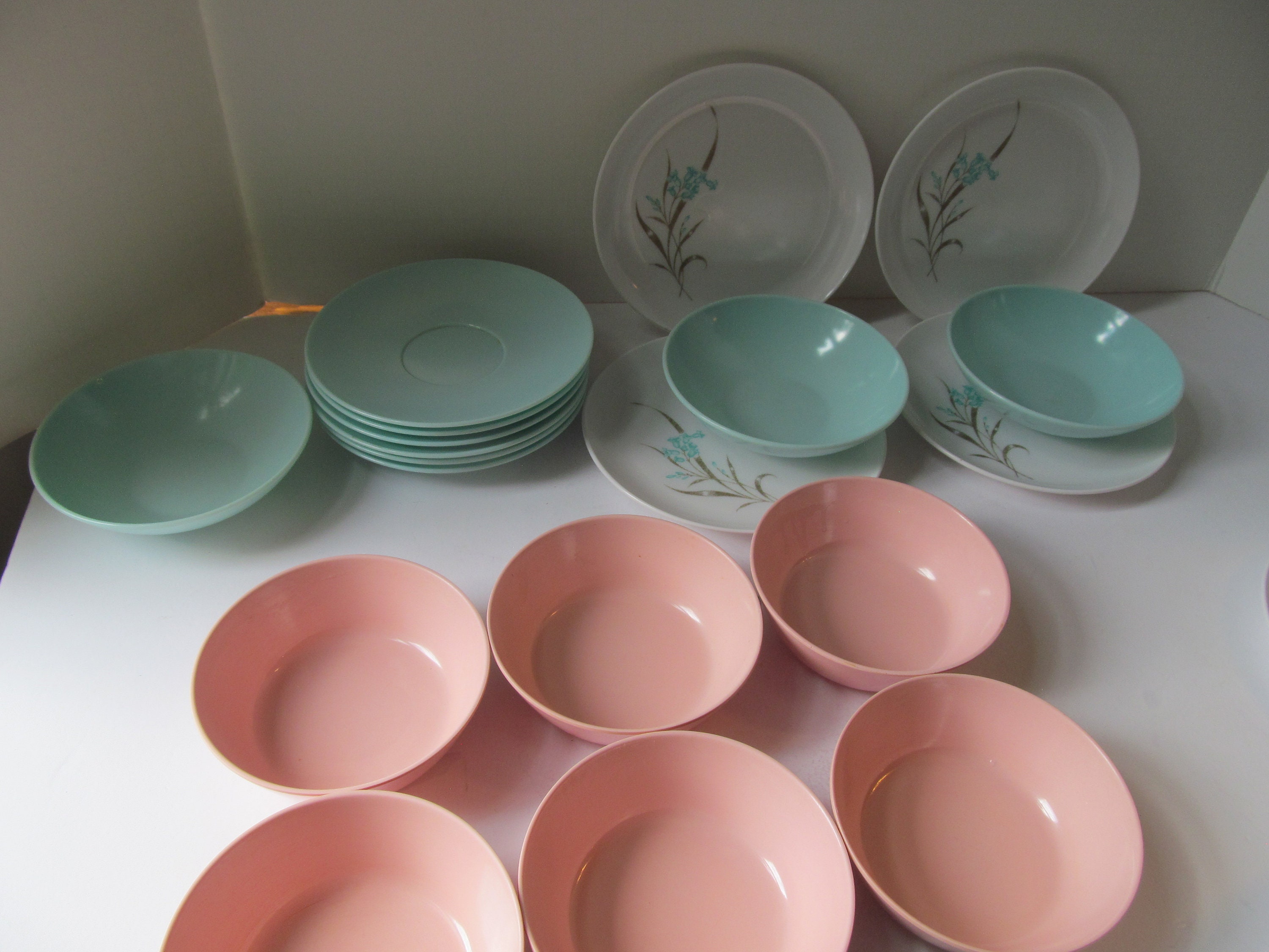 Sun Valley Melmac Pink Dinnerware Melmac Bowls Melamine Dishes Pink ...