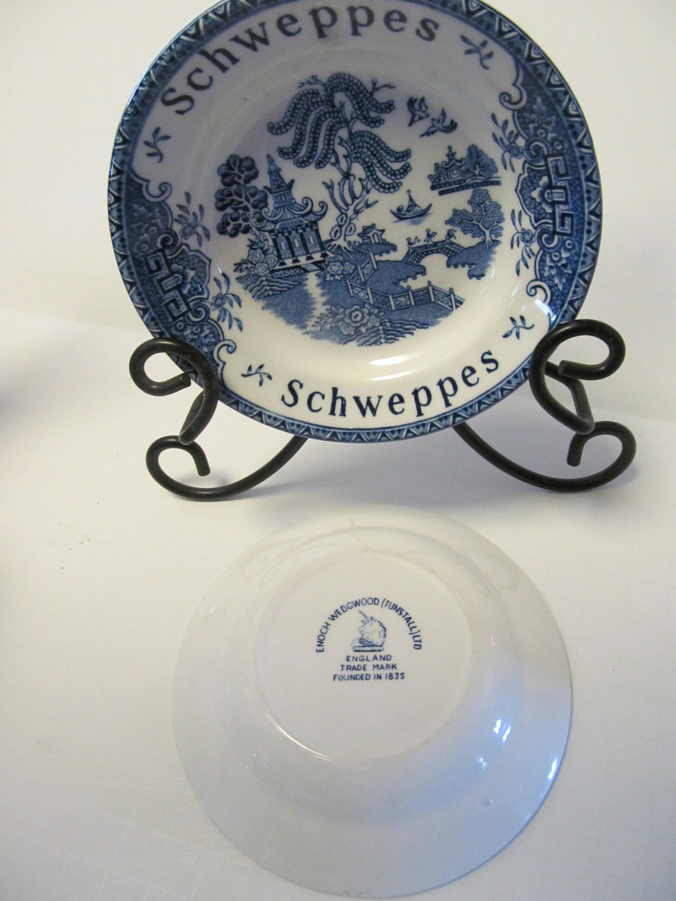 Rare Blue Willow Plates Schweppes Soda Advertising Plates - Etsy UK
