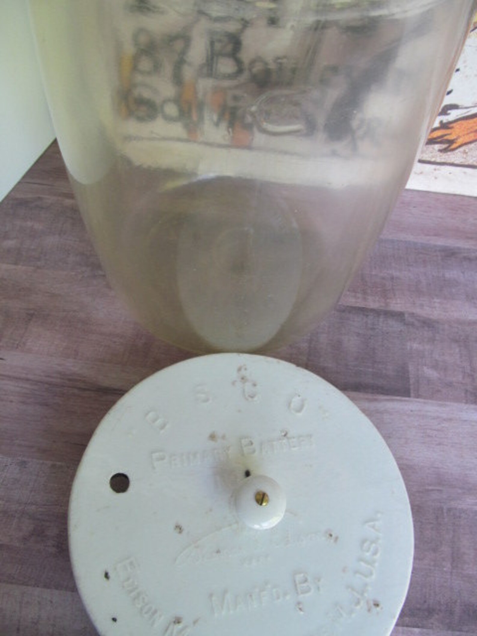 Thomas Edison Battery Glass B S C O Thomas A Edison Barrel Shaped Glass ...