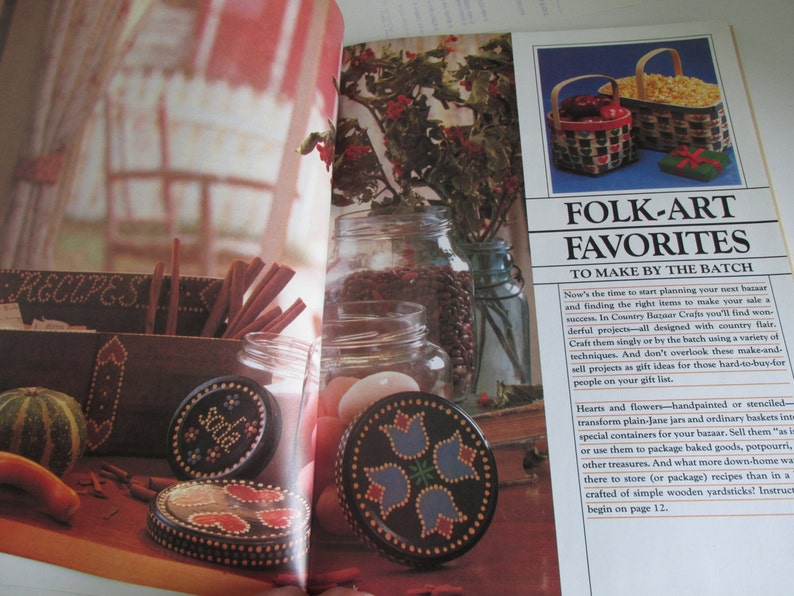 How to Books Country Bazaar Crafts Book Adult Craft Book Folk Art Tin ...