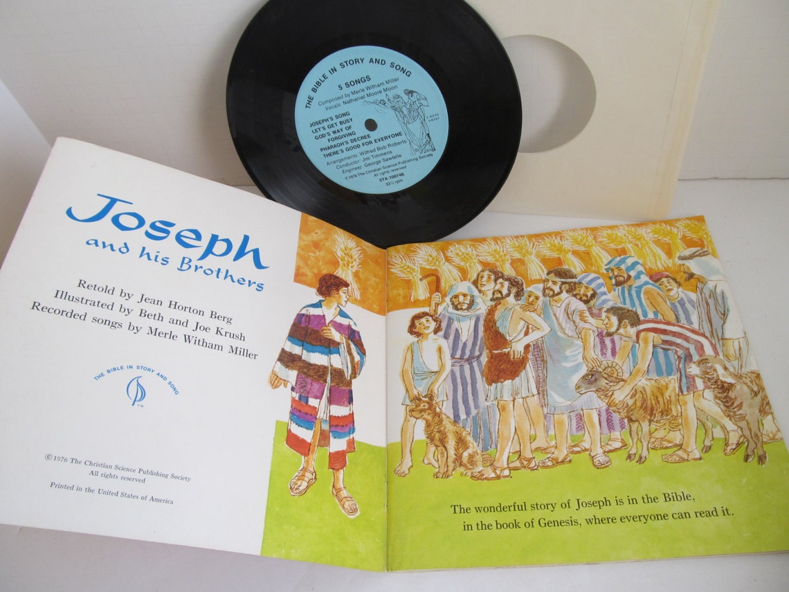 Joseph Song Book and Record Album Childrens 33 Rpm Record and - Etsy