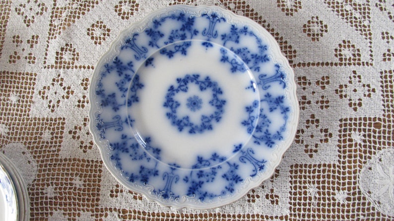 Rare Flow Blue the Holland Pattern Alfred Meakin Flow Blue China Plate ...