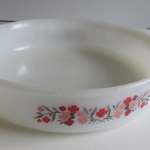 Primrose Fire King 1950s Milk Glass Casserole Dish Mid Century Glass ...