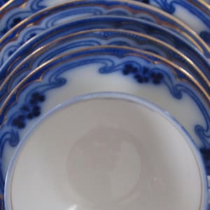 Stunning Flow Blue Dinnerware Set Large Flow Blue Set Grindley Idris ...